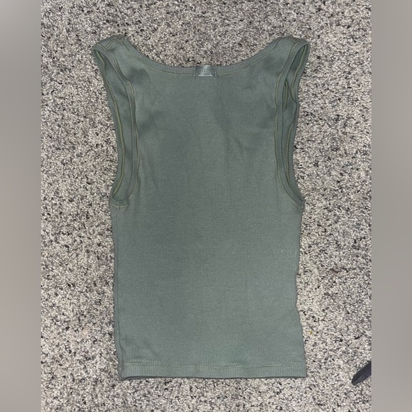 SKIMS | Tops | Skims Xs Mineral Green Cotton Ribbed Tank | Poshmark